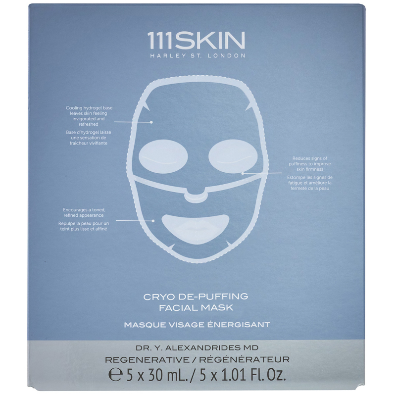 111Skin Cryo De-Puffing Facial Mask Boxed Fragrance Free (5 x 30